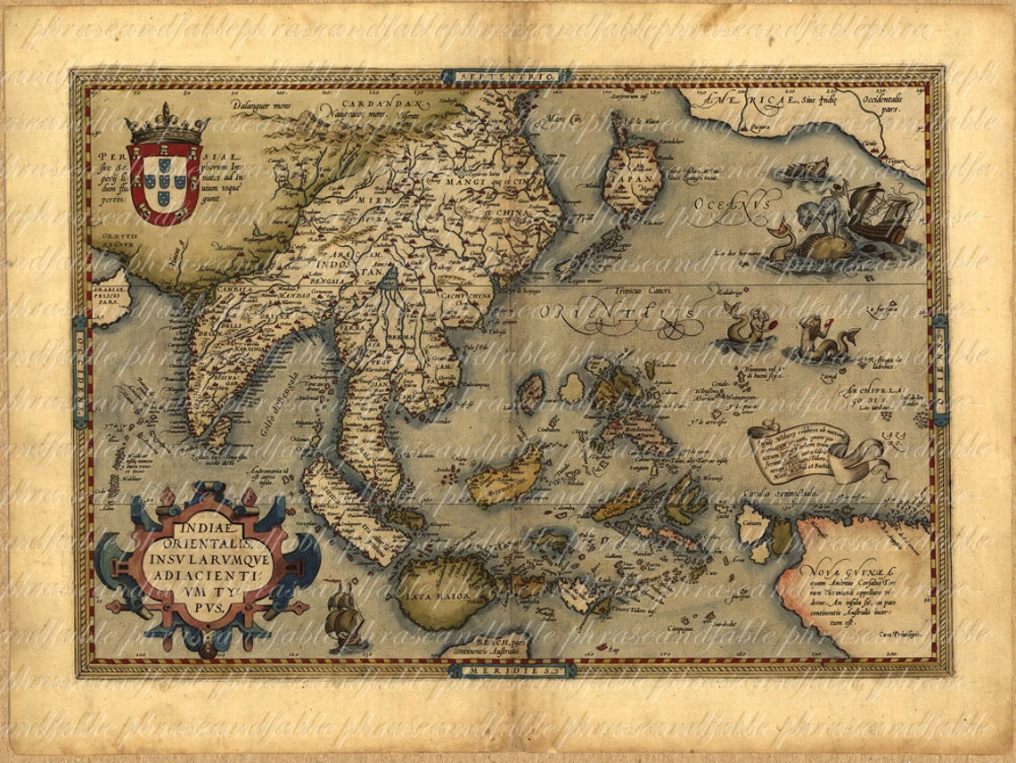 Map of India From the 1500s Old Map Cartography Old World Ancient ...