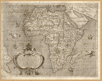 Map of Africa From the 1500s 034 Ancient Old World Cartography | Etsy