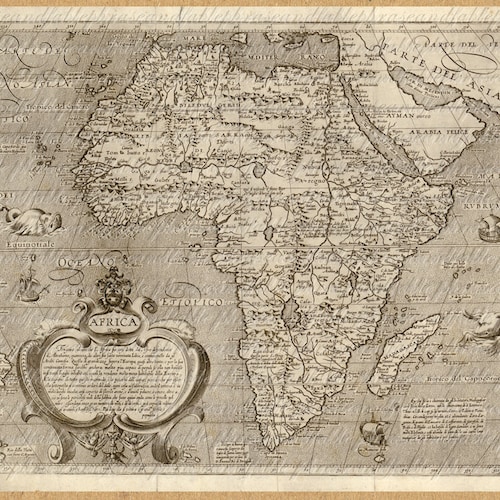 Map of Africa From the 1500s 034 Ancient Old World Cartography - Etsy