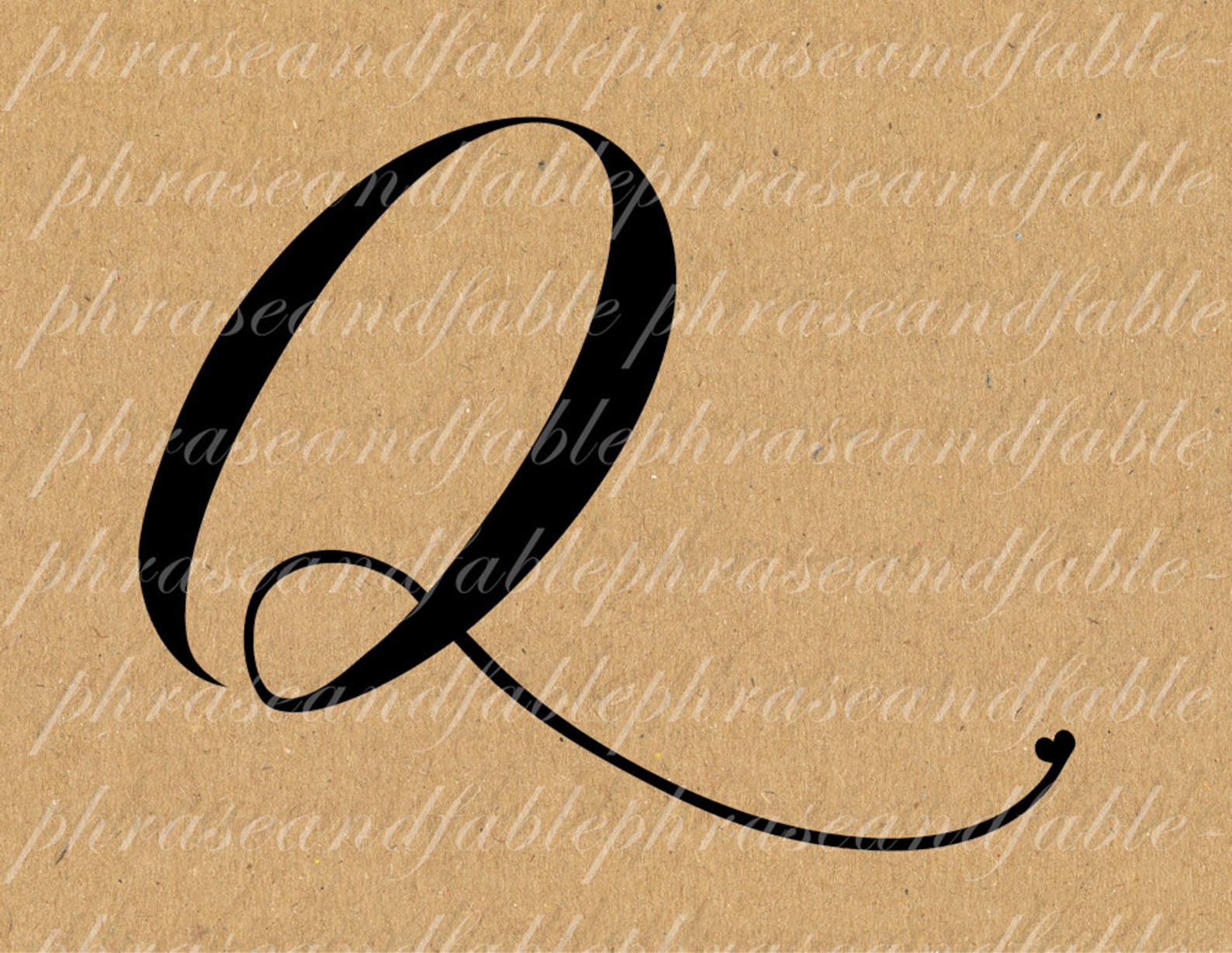 Letter Q Hearts 287 Digital Download Alphabet Initial Name Glyph ...