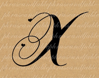 Letter L Hearts 282 Digital Download Alphabet Initial Name