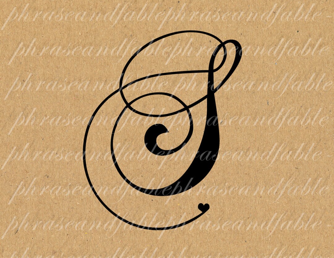 Letter S Hearts 289 Digital Download Alphabet Initial Name Glyph ...