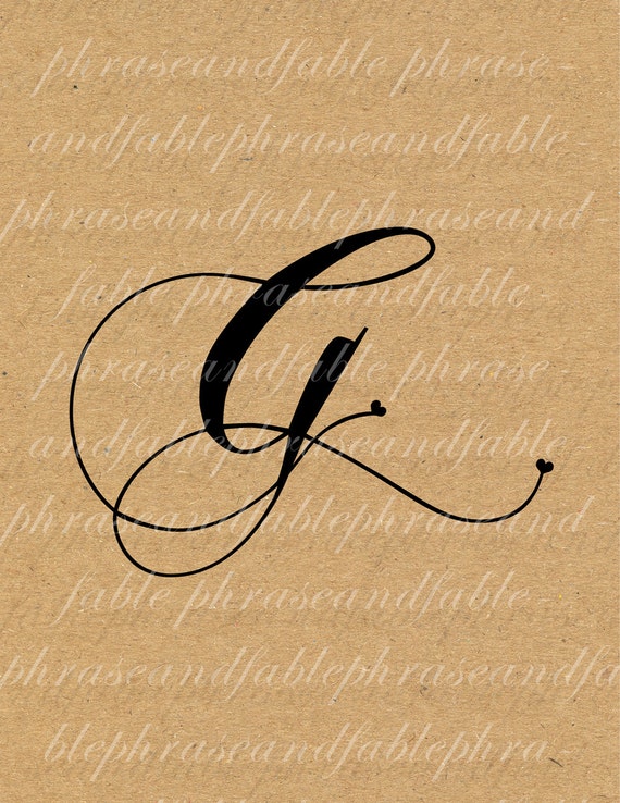 Letter G Calligraphy