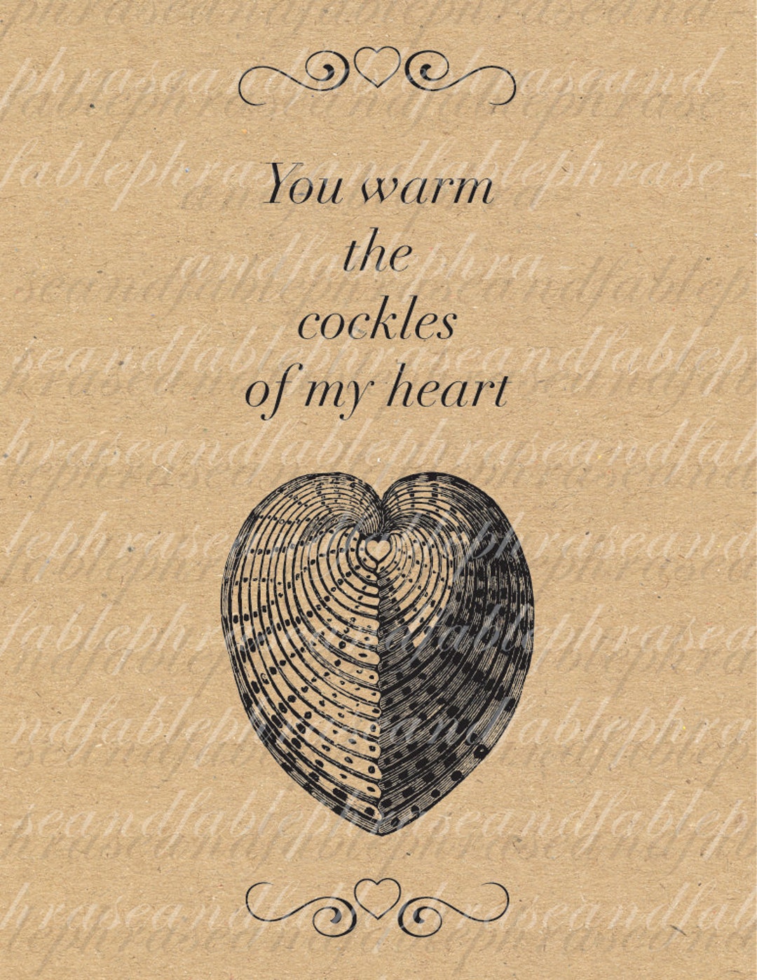 You Warm the Cockles of My Heart Vintage Shell Digital Image Download ...