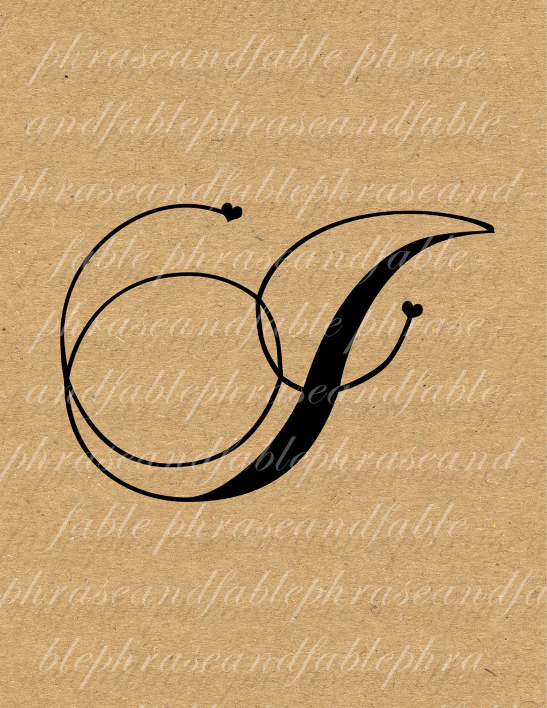 Letter J Hearts 280 Digital Download Alphabet Initial Name Glyph ...