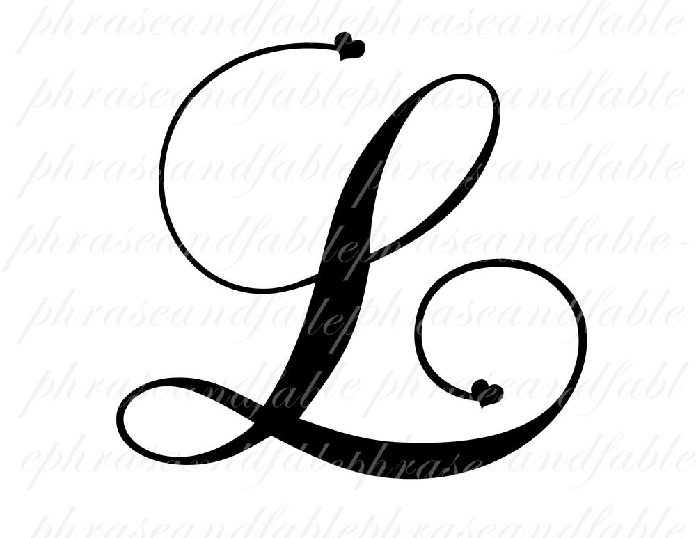 Cursive Letter L Clip Art