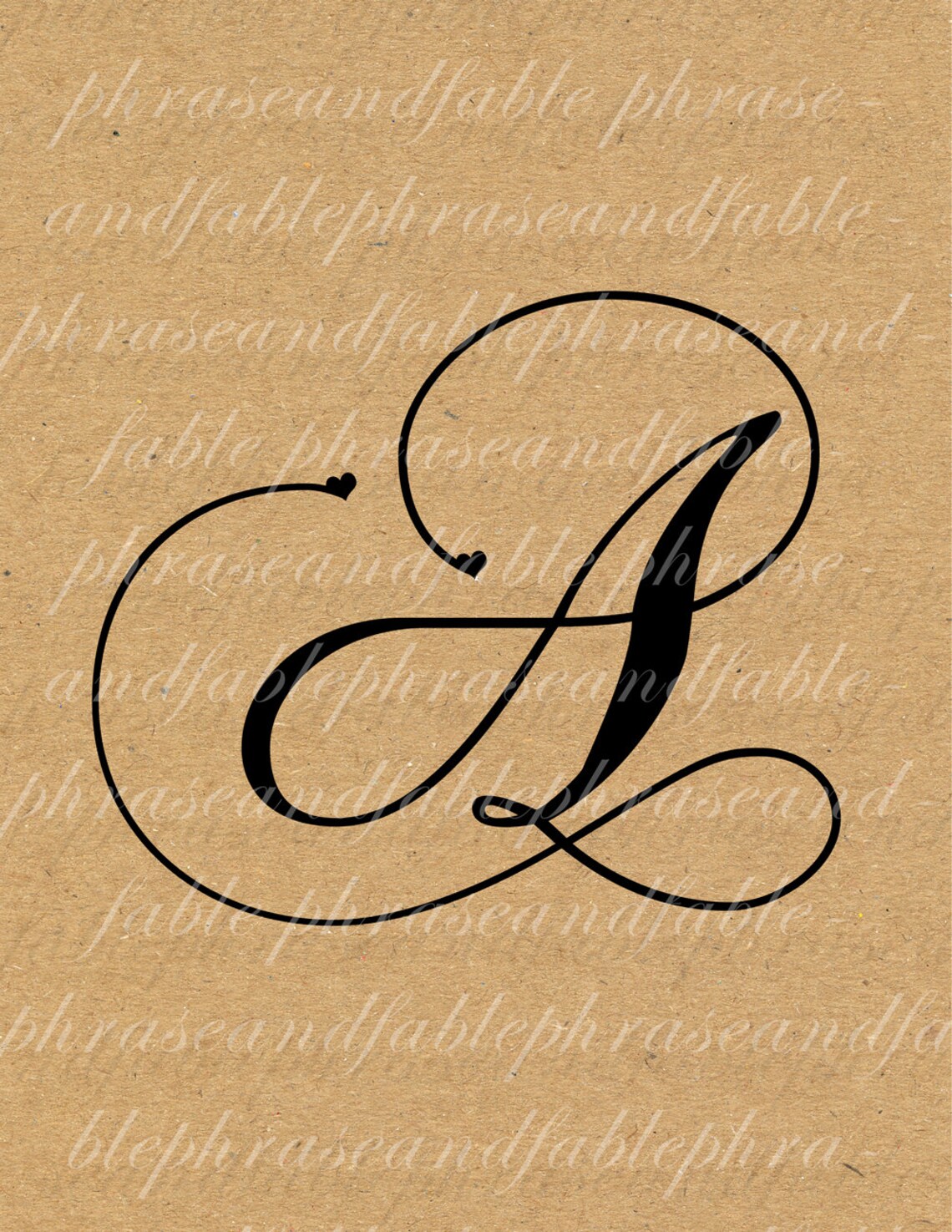 Letter A Hearts 272 Digital Download Alphabet Initial Name Glyph ...