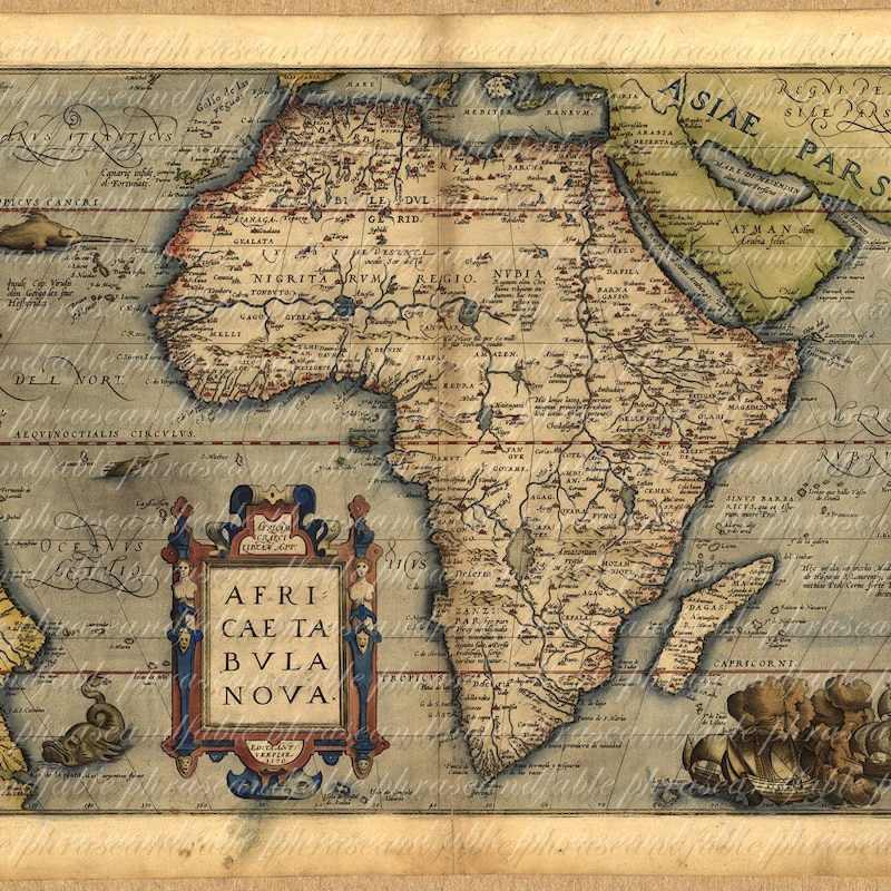 Ancient African Map - Etsy