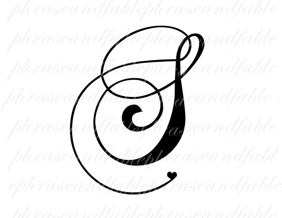 Letter S Hearts 289 Digital Download Alphabet Initial Name Glyph ...