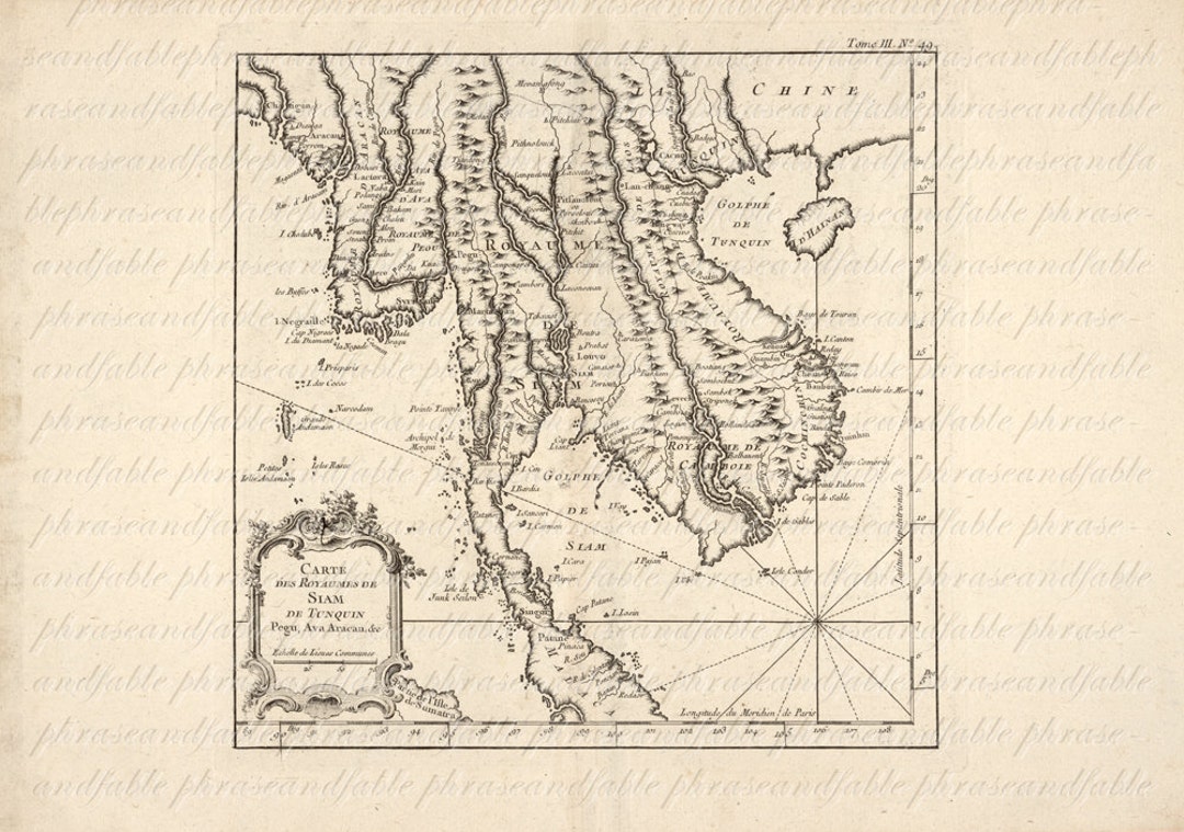 Map of Thailand From 1700s 169 Ancient Download 169 Thai Kingdom of ...
