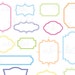 Rainbow Frames Clipart: Vintage Label Designs (digital Download) - Etsy