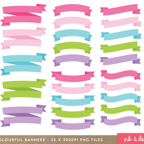 Banner Clip Art - Etsy