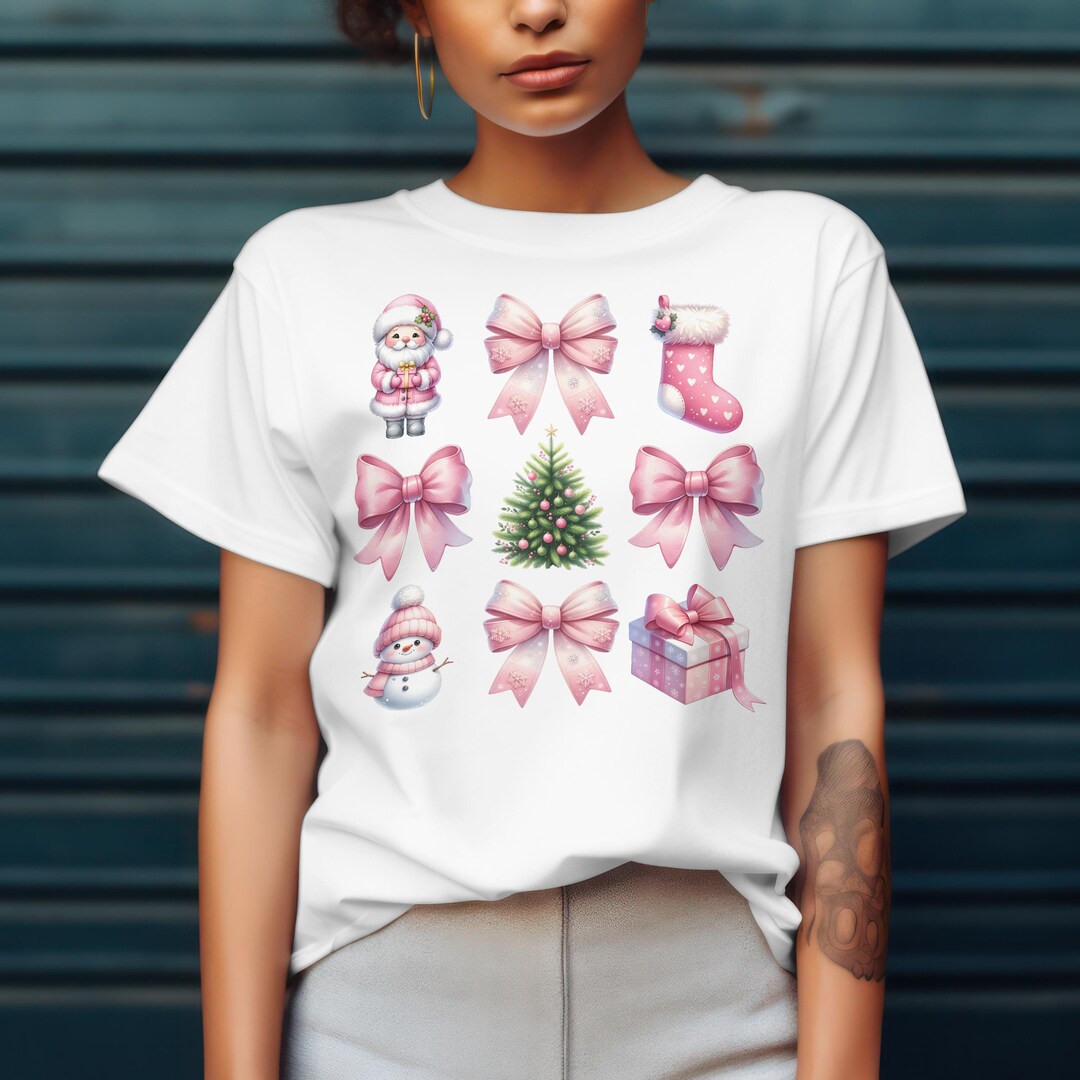 Coquette Bows Christmas Clip Art, Cute Coquette, Christmas Collage Png ...