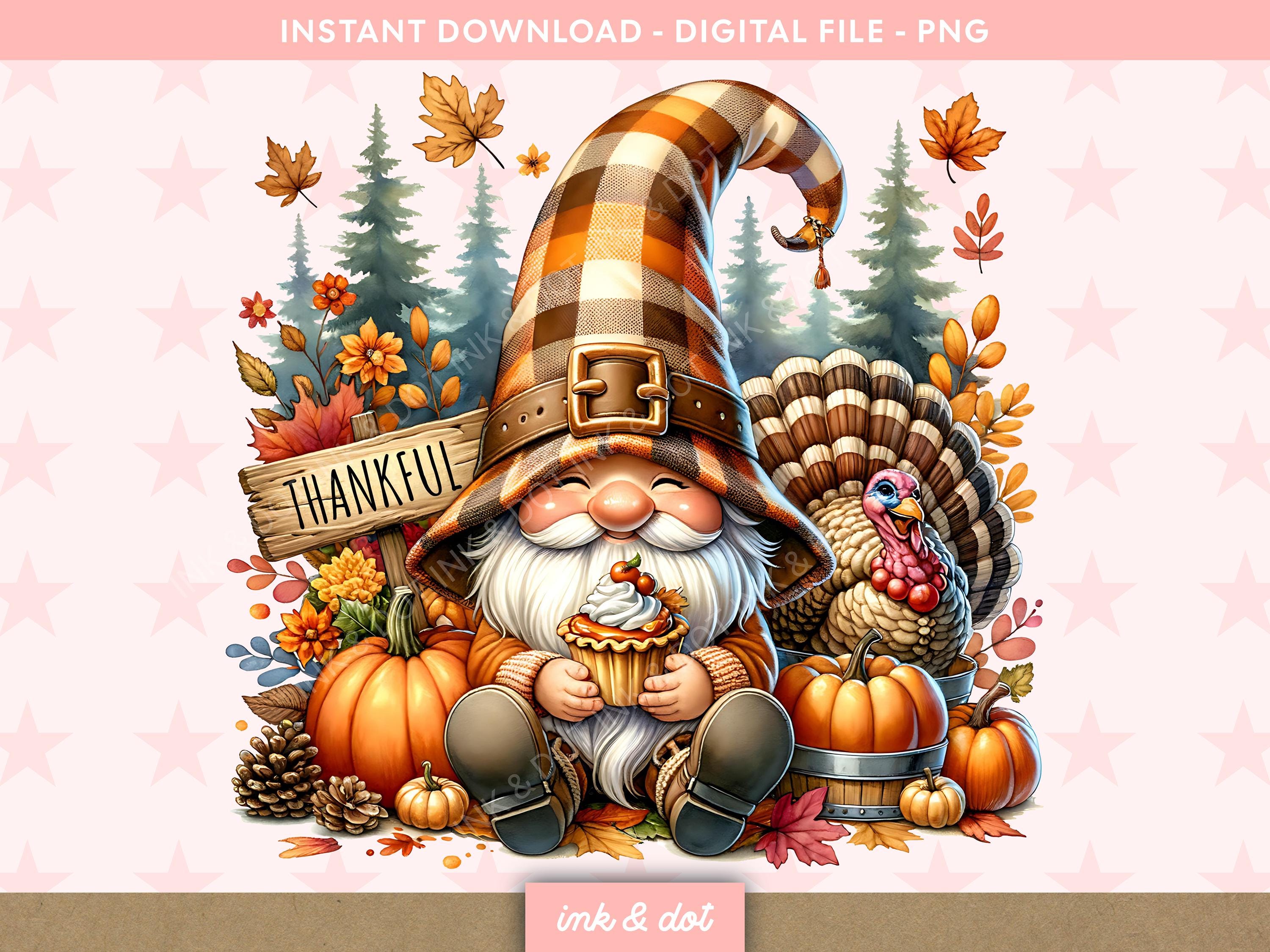 Thankgiving Gnome Png, Gnome Clipart, Cute Gnome Png, Gnome Png, Cute ...