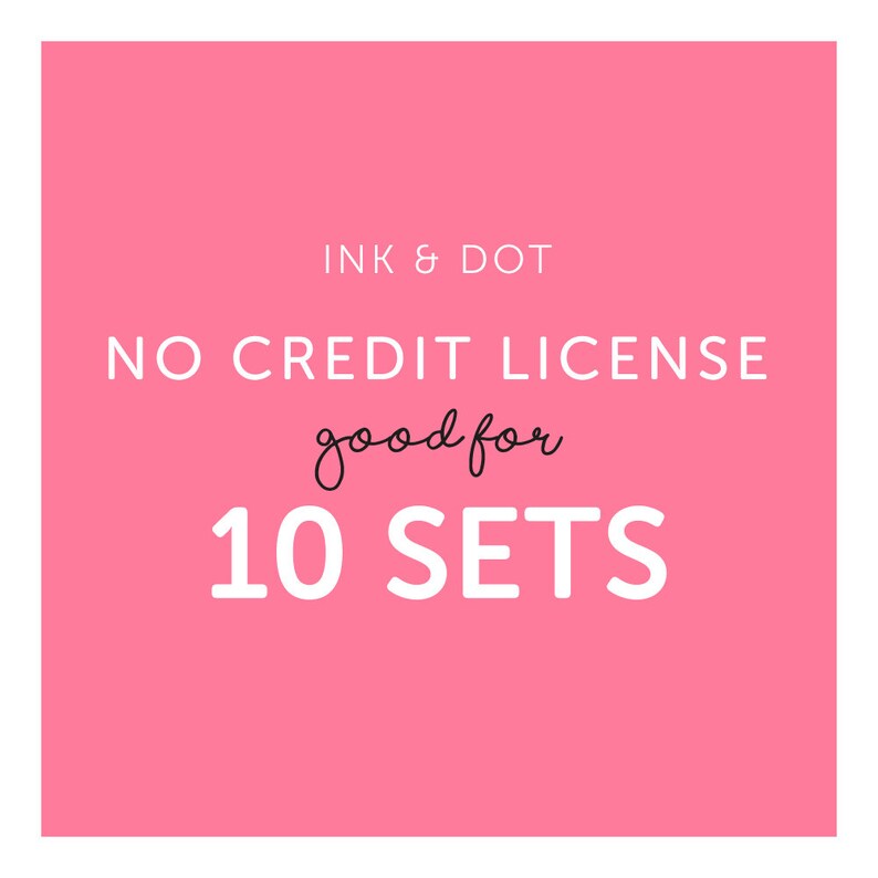 No Credit License for 10 Clipart Sets Commercial Use Digital Graphics ...