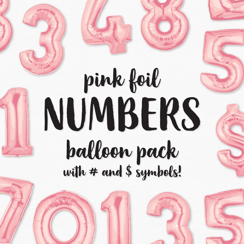 Pink Balloon Numbers - Etsy
