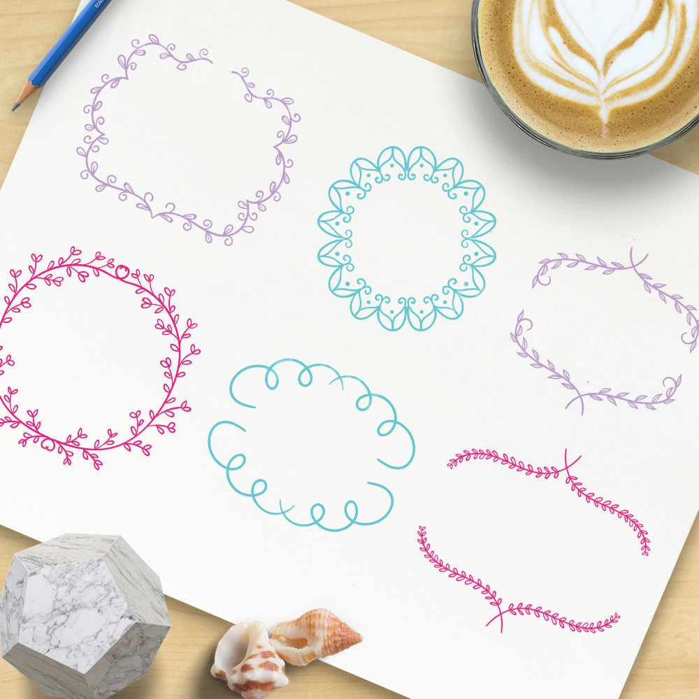 Cute Doodle Frames Clip Art Digital Frame Clipart Cute - Etsy Australia