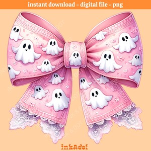 Cute Ghost Bow Png, Ghost Bow Png, Halloween Png, Halloween Clipart ...