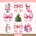 Coquette Bows Christmas Clip Art, Cute Coquette, Christmas Collage Png ...