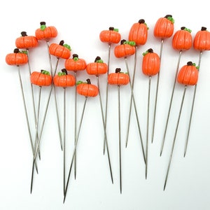 3 or 6 Pc Fall Pumpkin Decorative Sewing Pins Hand Sculpted - Etsy
