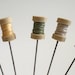 5 Pc Mini Thread Spool Muted Colors Decorative Sewing Pins, Primitive ...