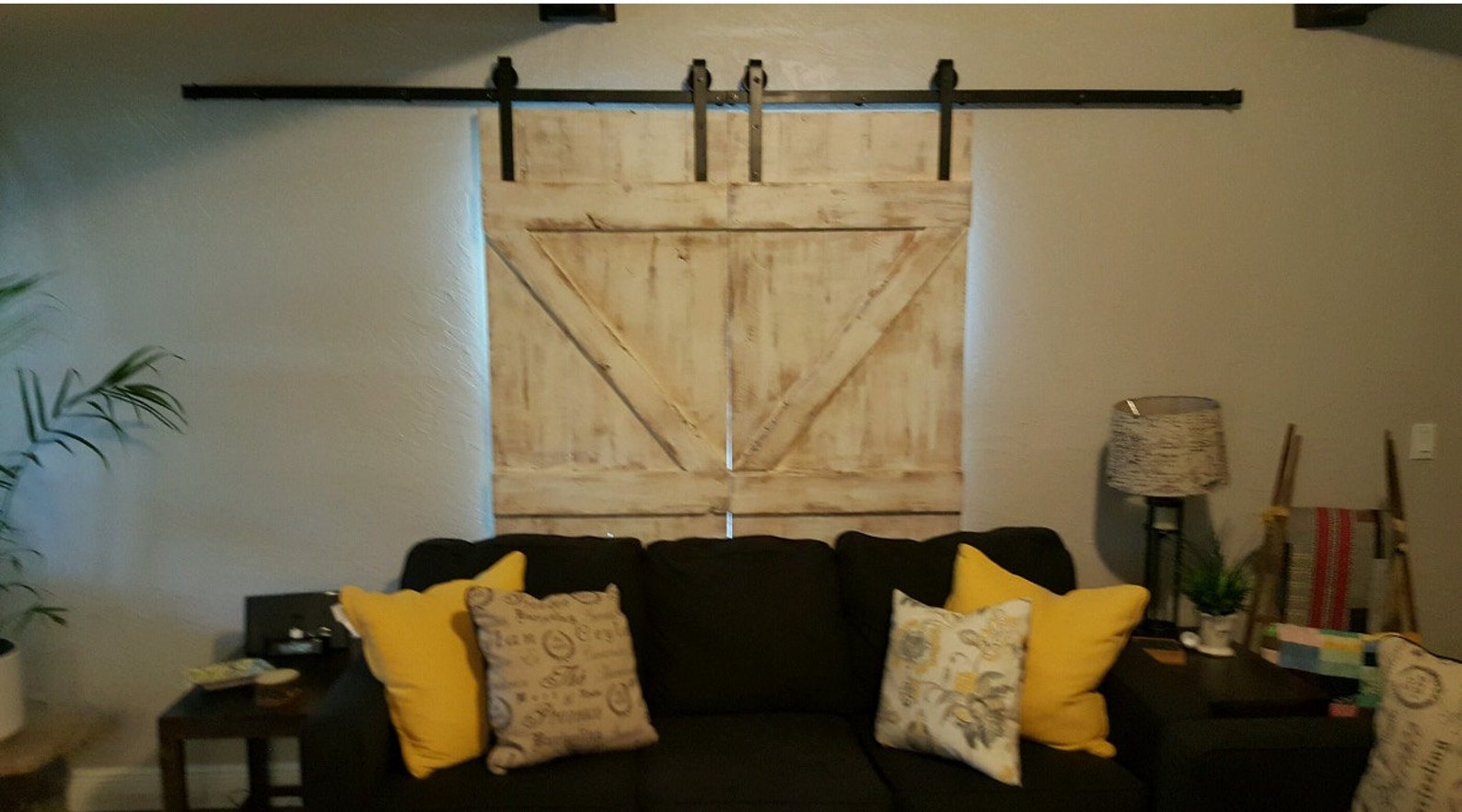 Shabby Chic Barn Door Shutters Sliding Barn Door Window - Etsy