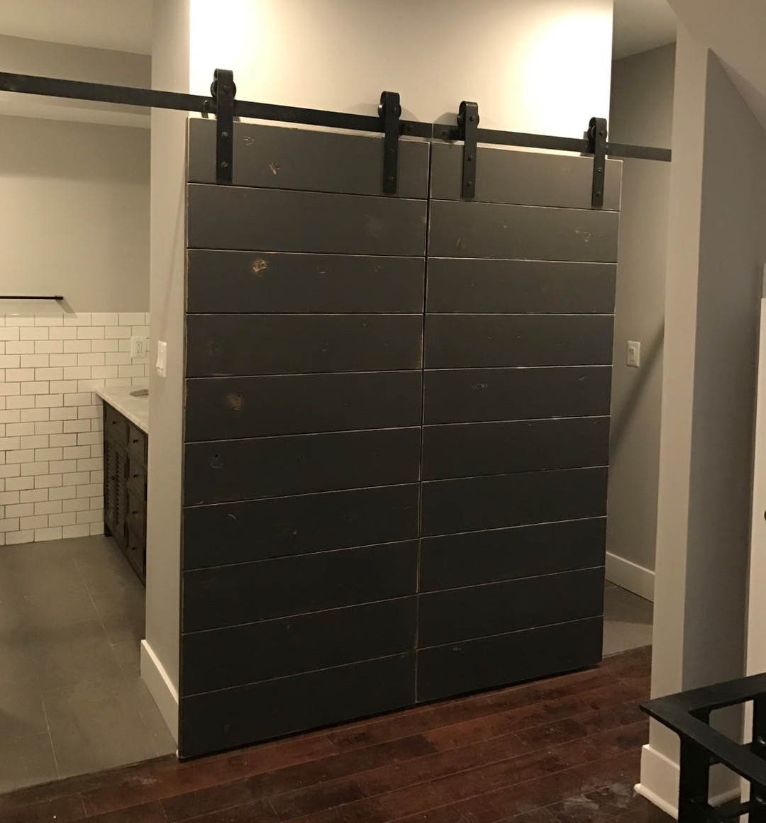 Horizontal Plank Sliding Barn Door , Sliding Barn Door, Ship Lap Barn ...