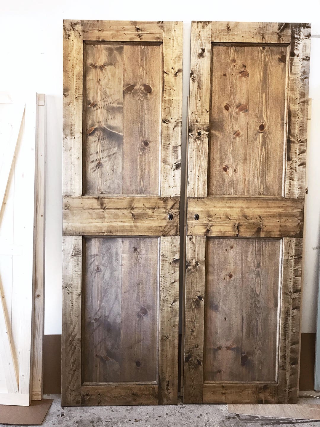 Custom Vintage Two Panel Sliding Barn Door - Etsy
