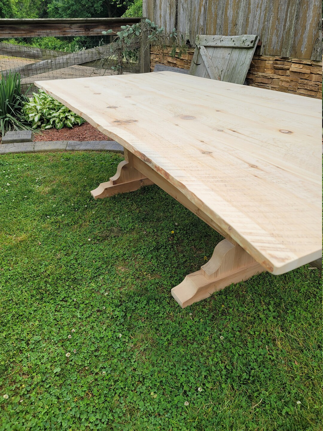 Rustic Pine Live Edge TOP ONLY ,farmtable, Farm House Table , Rustic ...