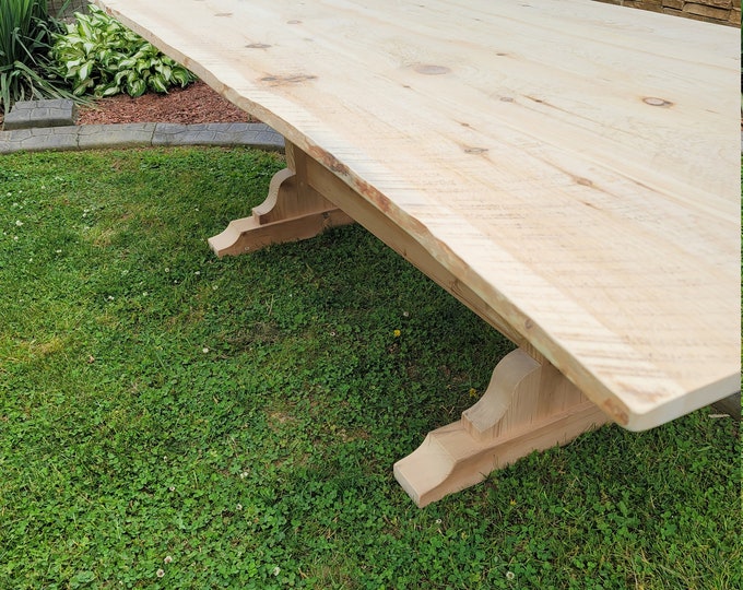 Rustic Pine Live Edge TOP ONLY ,farmtable, Farm House Table , Rustic ...