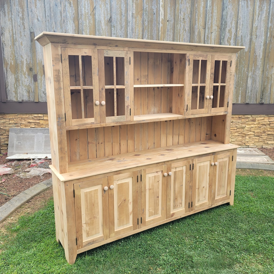 Back in Stock Farmhouse Hutch,barnwood Farmhouse,stepback Hutch,farm ...