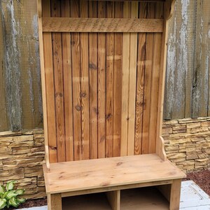 Unfinished Hall Tree, Entryway Bench, Hall Tree Bench, Coat Rack ...