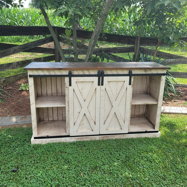 Barn Door Cabinet - Etsy