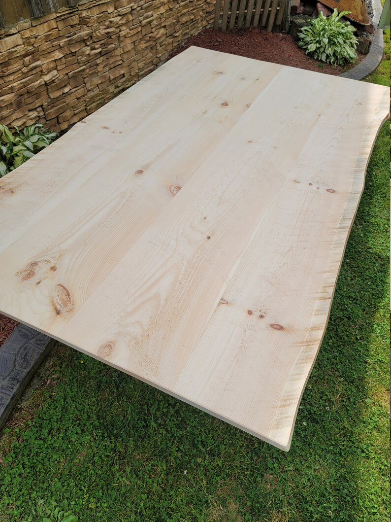 Rustic Pine Live Edge TOP ONLY farmtable Farm House Table | Etsy