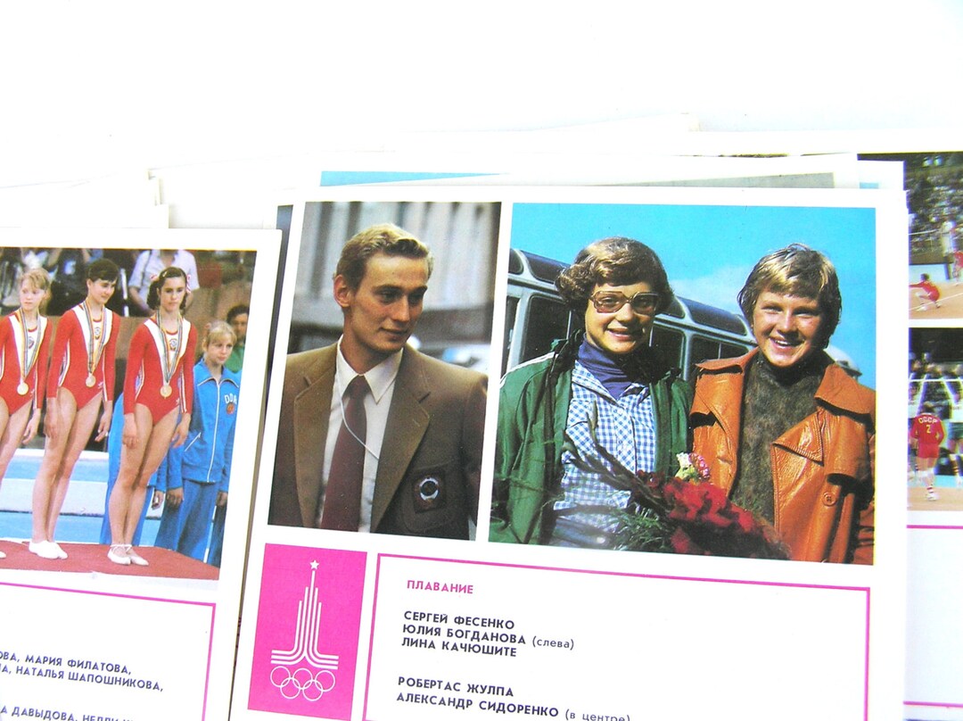 Moscow Olympic Games 1980 Sports Cards Soviet Vintage Sports Cards ...