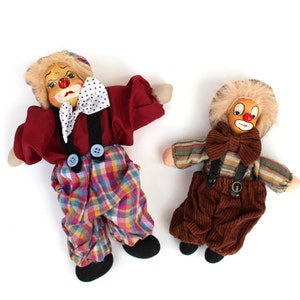 Soviet Dolls Soviet Clown Fool Dolls Vintage Clowns Handmade Dolls ...