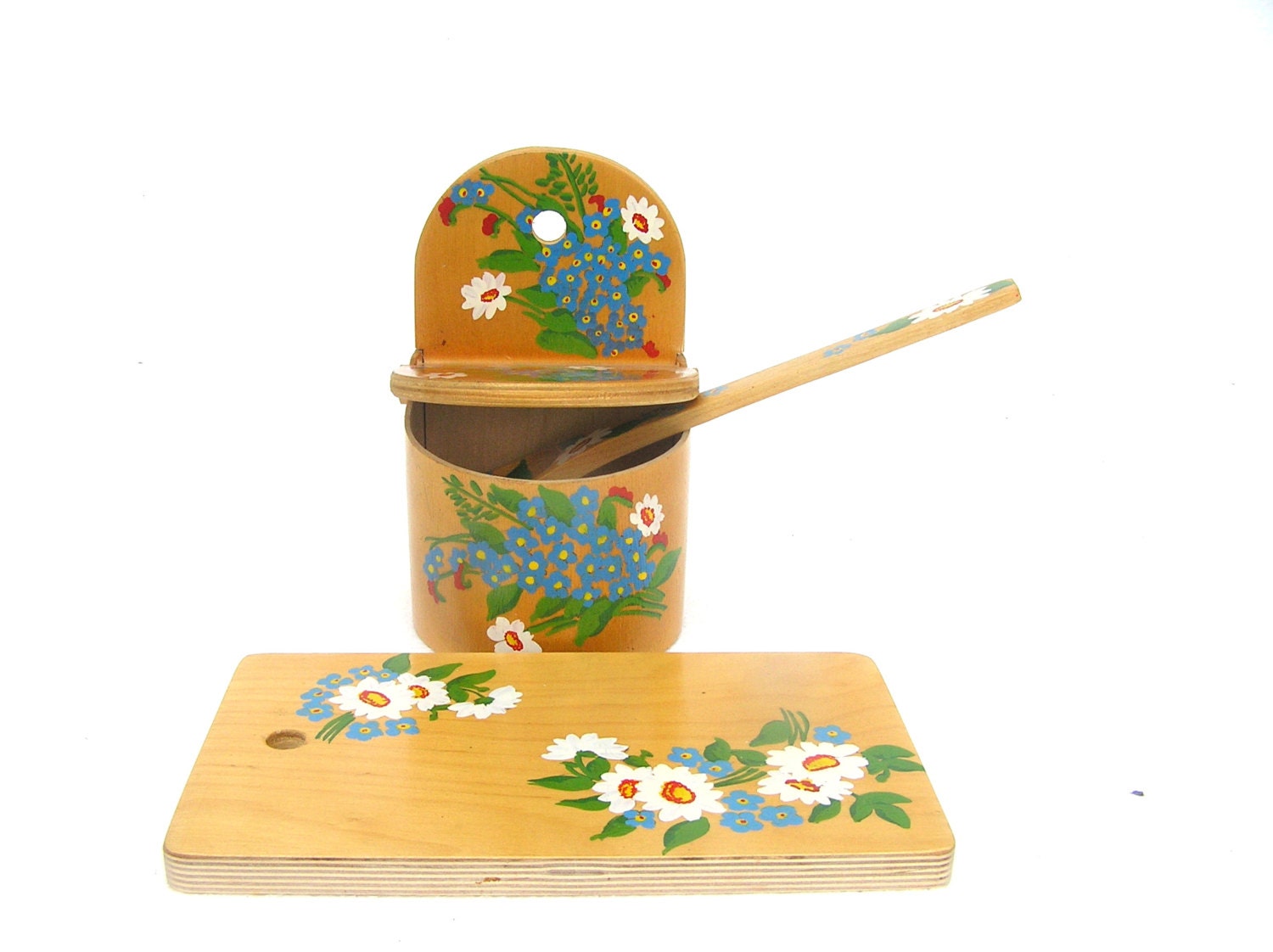 Salt Container Salt Box Cutting Board Set Chopping Board Large - Etsy