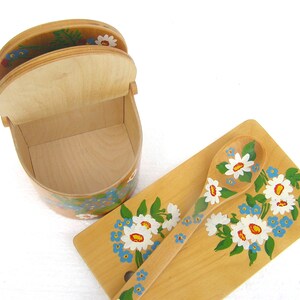 Salt Container Salt Box Cutting Board Set Chopping Board Large Wooden ...