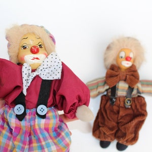 Soviet Dolls Soviet Clown Fool Dolls Vintage Clowns Handmade Dolls ...