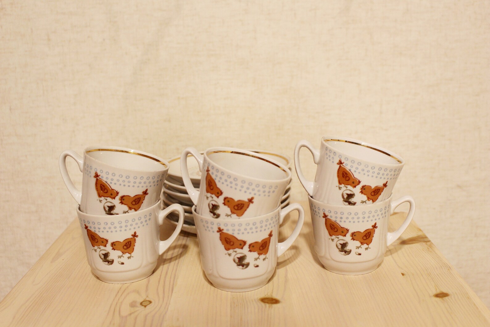 Easter Mocca Cups With Saucers SET OF 6 Vintage Espresso Set - Etsy