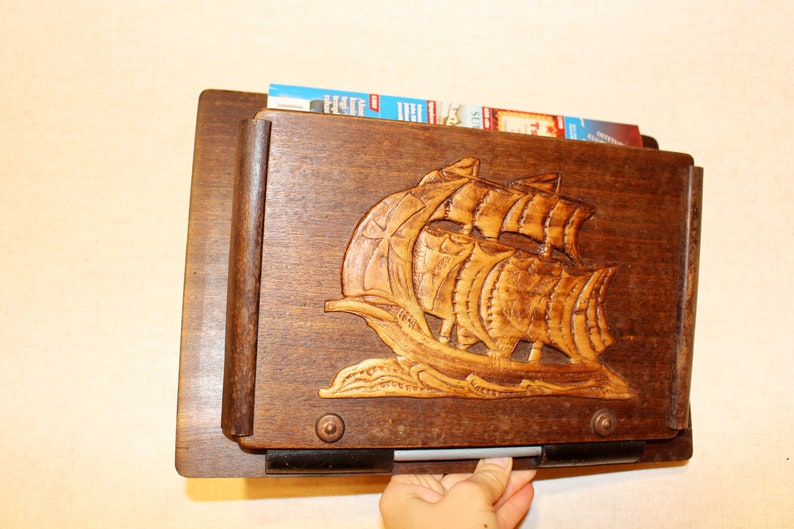 Antique Magazine Holder Embossed Sailing Ship Newspaper Holder - Etsy