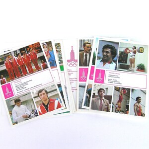 Moscow Olympic Games 1980 Sports Cards Soviet Vintage Sports Cards ...