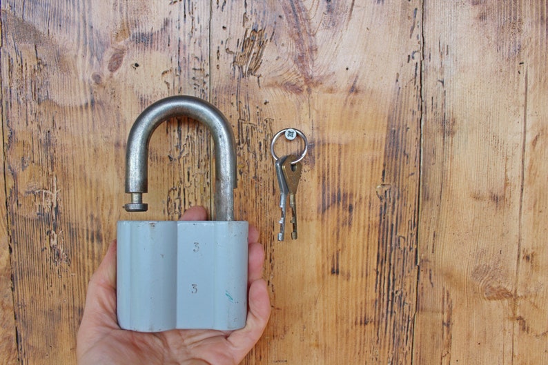 Soviet Vintage Padlock With 2 Keys LARGE Soviet Padlock - Etsy