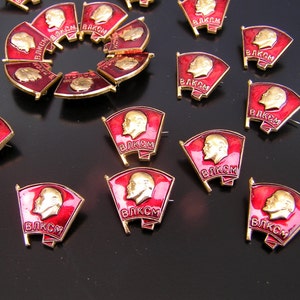 Soviet Komsomol Pin Communist Pin Soviet Propaganda Collectibles Pins ...