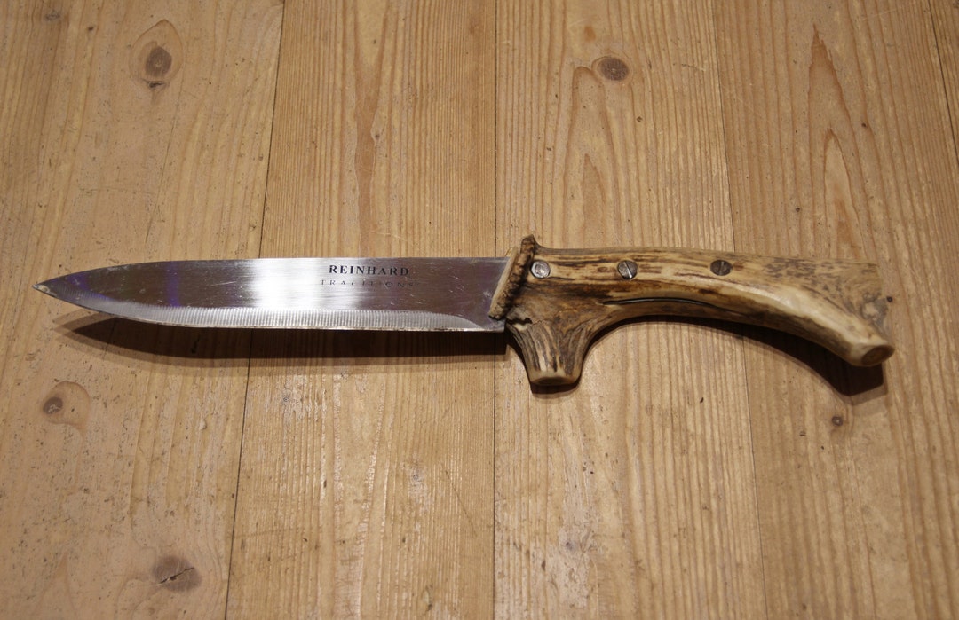 Vintage Handmade Puukko Puuko Knife Antler Handle Reinhard Knife ...