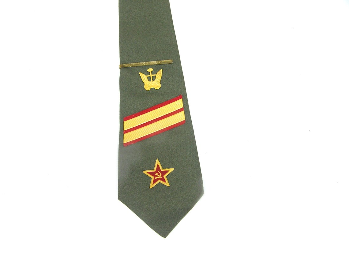Soviet Army Tie Soviet Vintage Mens Tie Khaki Green Skinny - Etsy