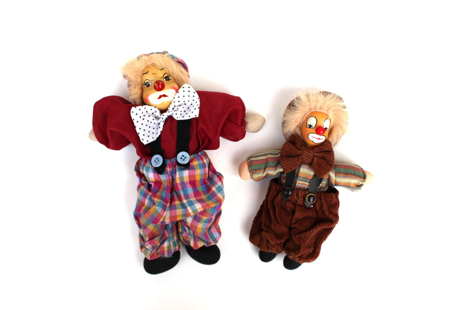 Soviet Dolls Soviet Clown Fool Dolls Vintage Clowns Handmade Dolls ...