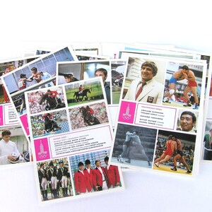 Moscow Olympic Games 1980 Sports Cards Soviet Vintage Sports Cards ...