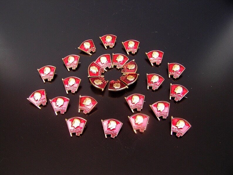 Soviet Komsomol Pin Communist Pin Soviet Propaganda Collectibles Pins ...