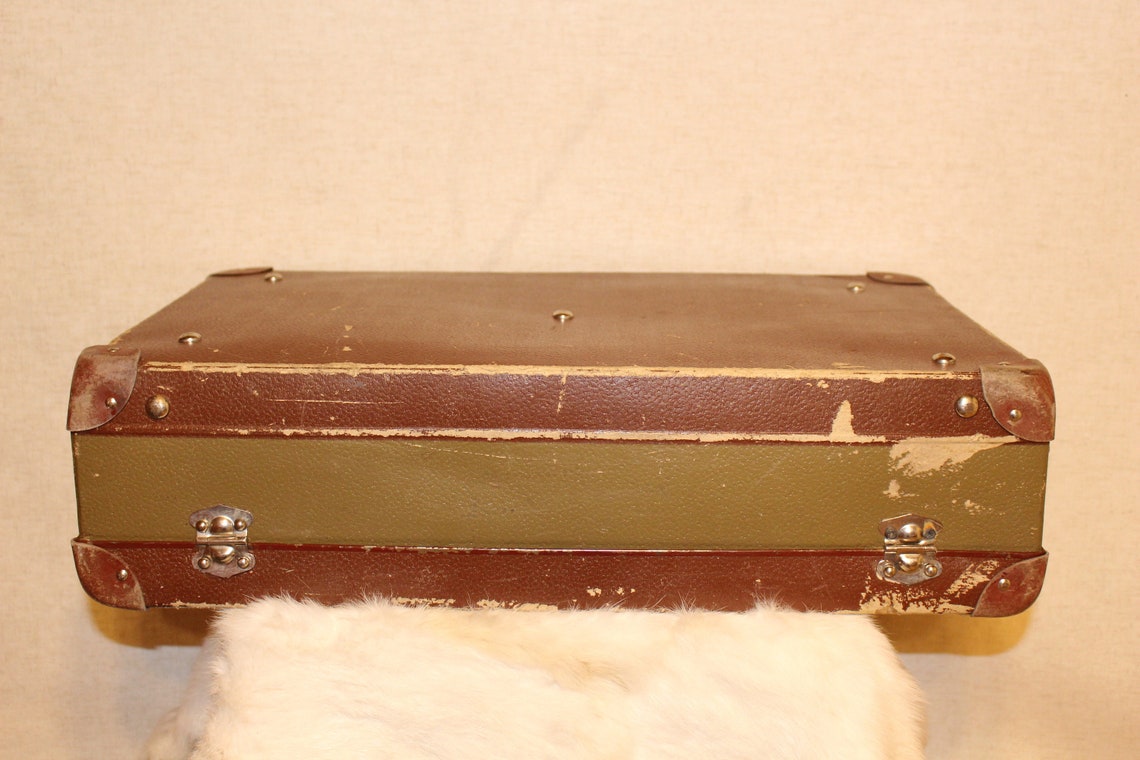 Vintage Suitcase Luggage Bag Soviet Suitcase 60s Rustic - Etsy